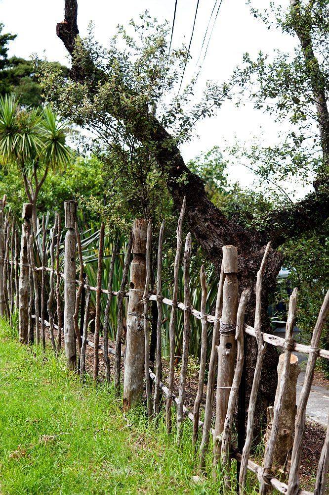 23 Rustic Tree Branch Garden Fence Ideas You Cannot Miss | SharonSable