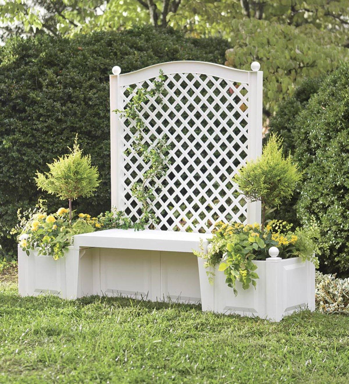 22 Garden Bench Planter with Trellis Ideas Worth to Check | SharonSable