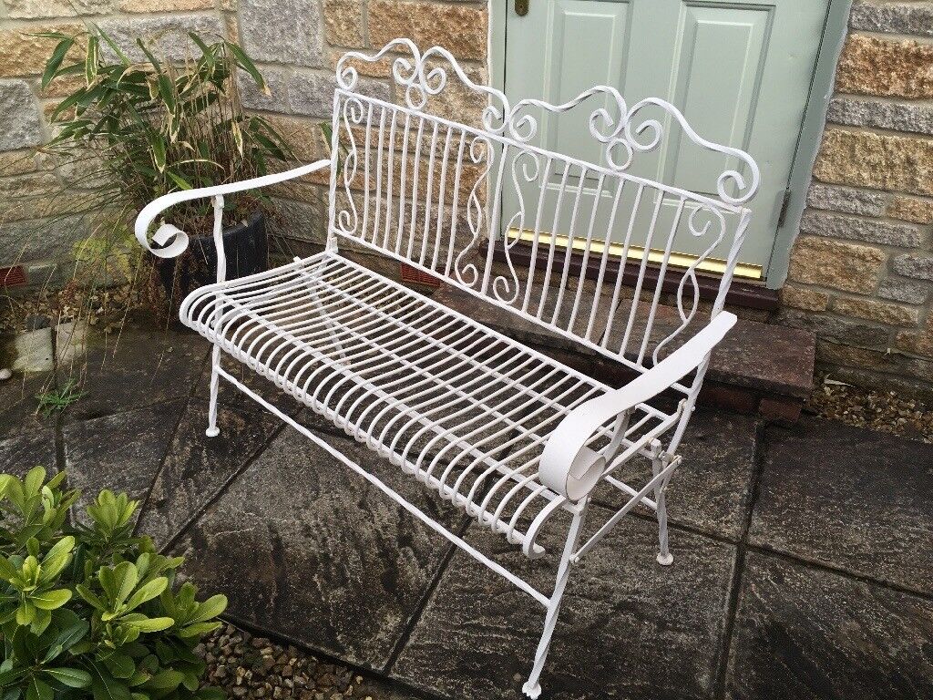 23 White Wrought Iron Garden Bench Ideas You Must Look | SharonSable
