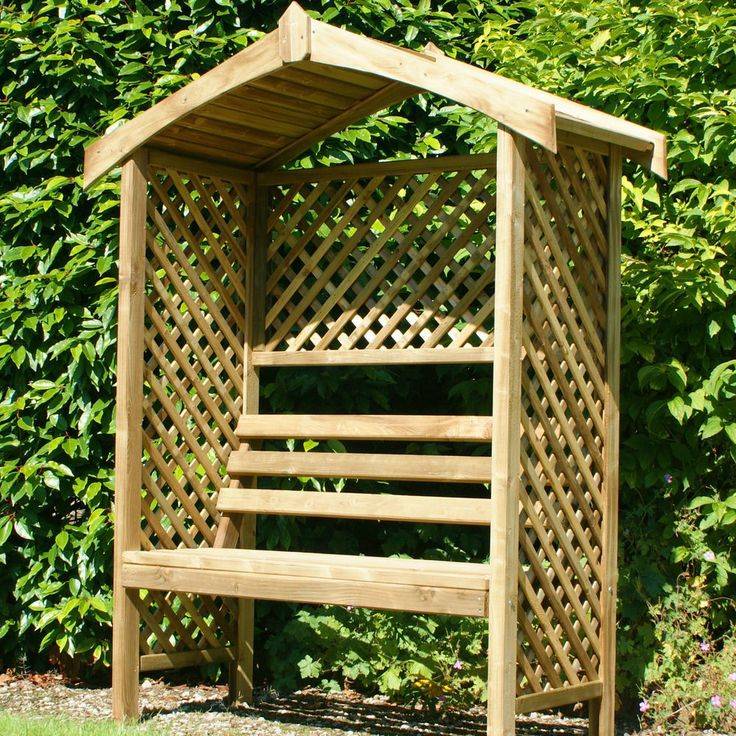 23 Wooden Garden Arch and Bench Ideas Worth to Check | SharonSable