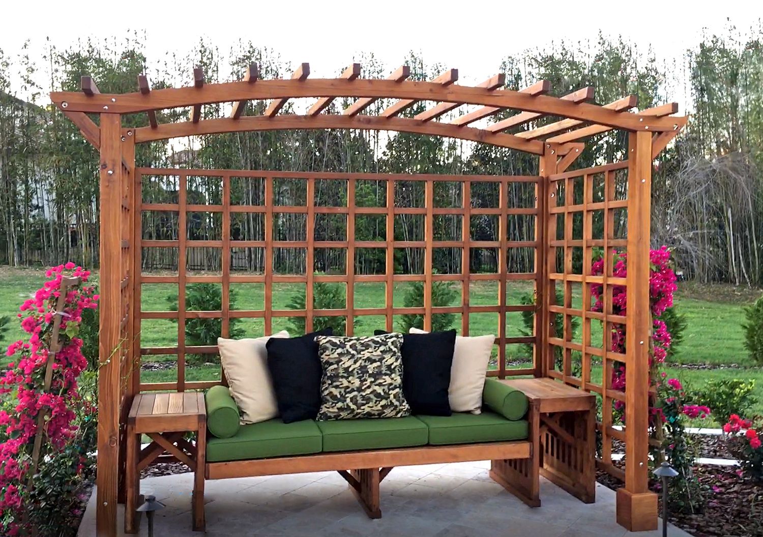 23 Wooden Garden Arch and Bench Ideas Worth to Check | SharonSable