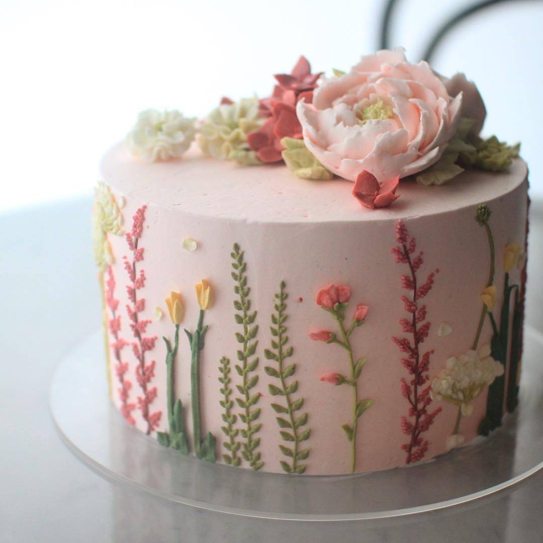 24 Flower Garden Birthday Cake Ideas You Must Look | SharonSable