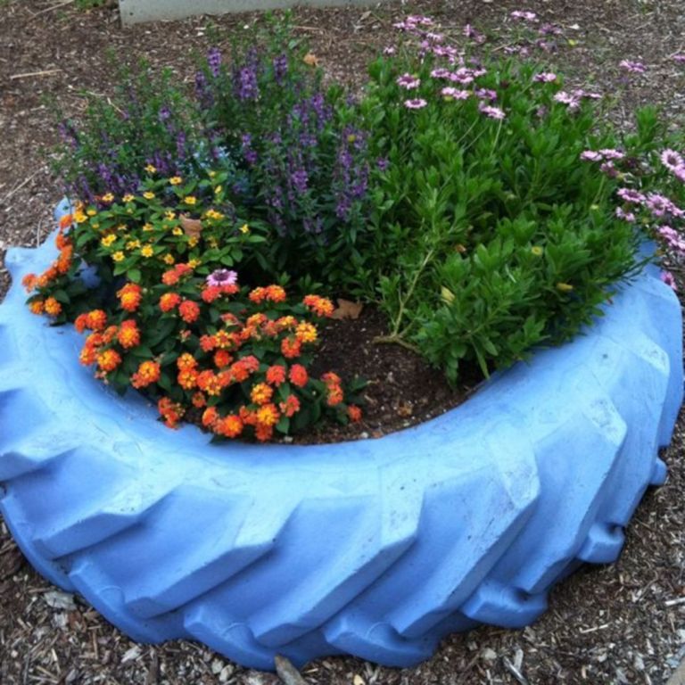 24 Rubber Tire Planters Garden Ideas To Consider | SharonSable