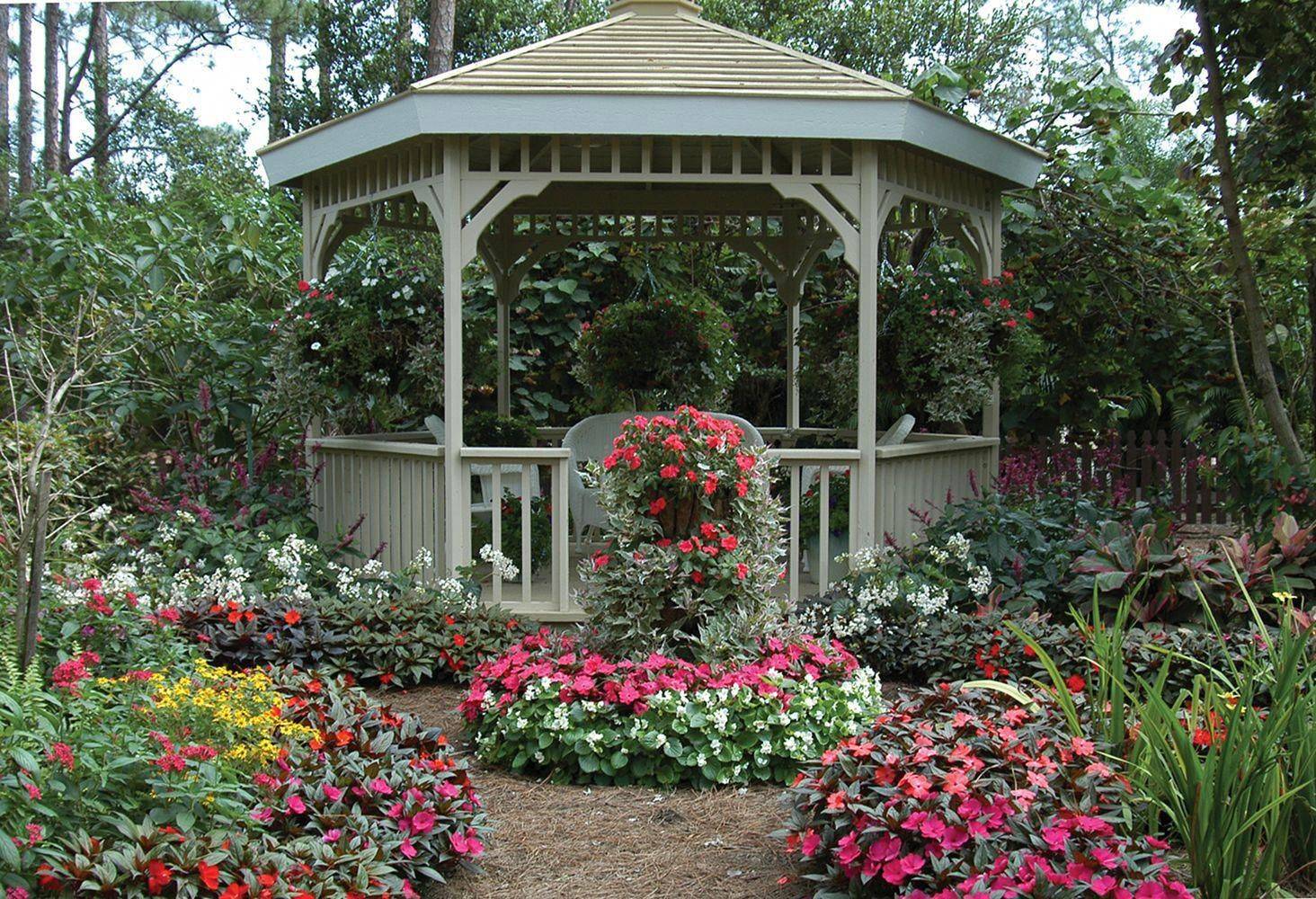 23 Beautiful Flower Garden with Gazebos Ideas You Must Look | SharonSable