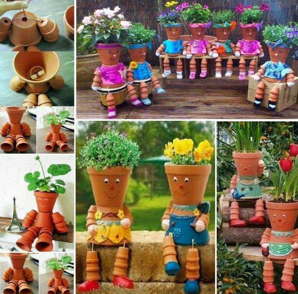 24 Flower Pot People Garden Ideas You Must Look | SharonSable