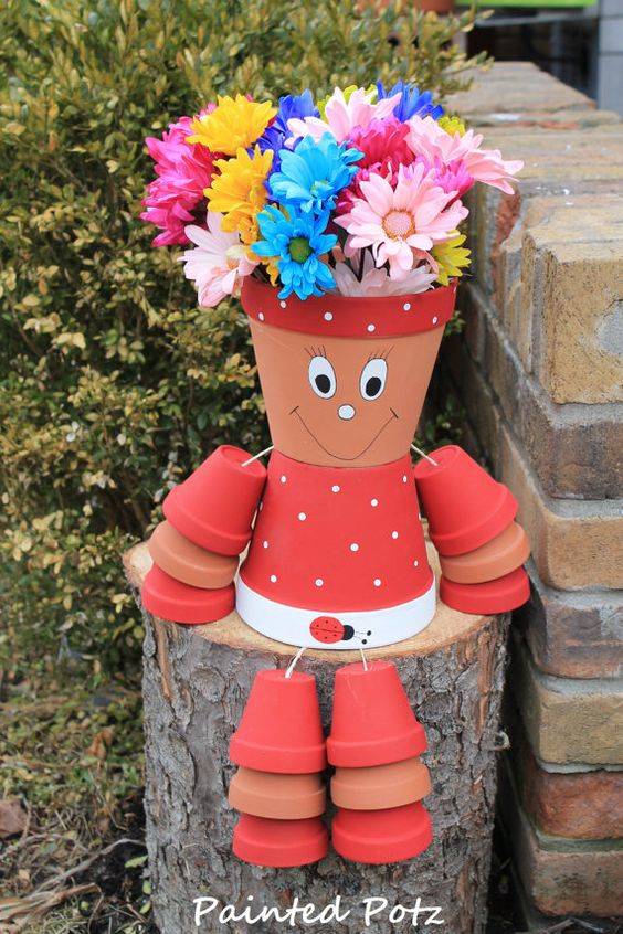 24 Flower Pot People Garden Ideas You Must Look | SharonSable