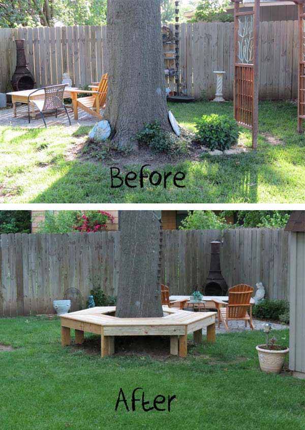 22 Garden Seat around Tree Ideas You Gonna Love | SharonSable