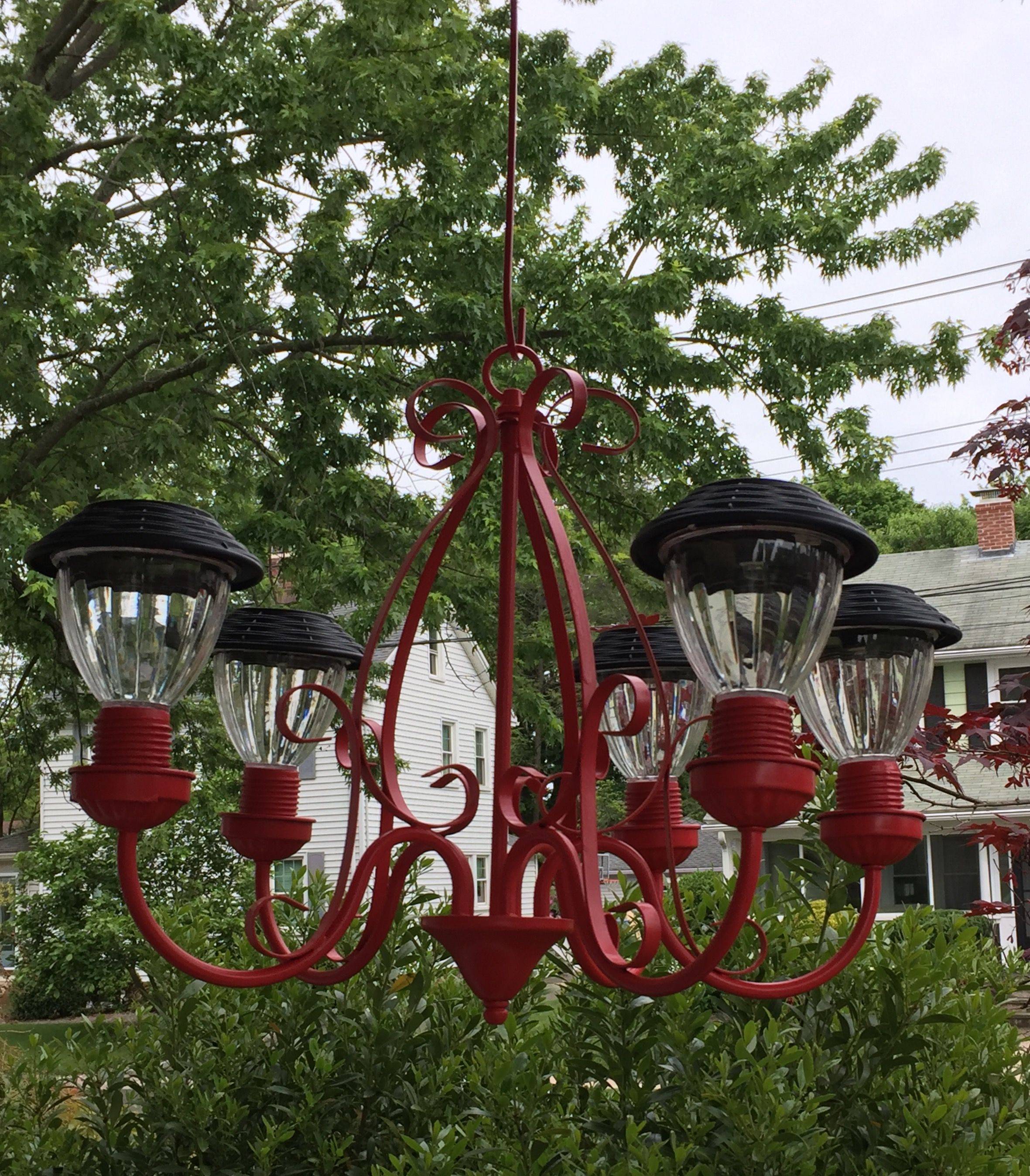 23 DIY Outdoor Solar Garden Chandelier Ideas You Must Look | SharonSable