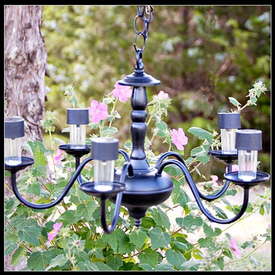 23 DIY Outdoor Solar Garden Chandelier Ideas You Must Look | SharonSable