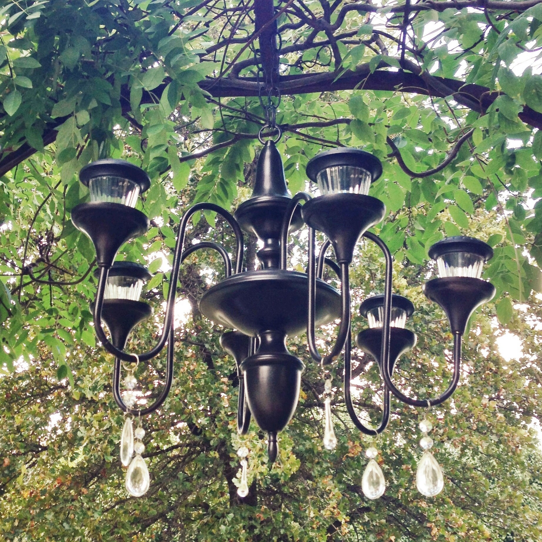 23 DIY Outdoor Solar Garden Chandelier Ideas You Must Look | SharonSable