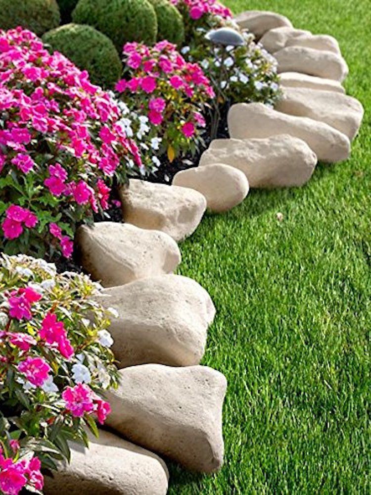 19 Landscape Stone Garden Edging Ideas You Cannot Miss | SharonSable