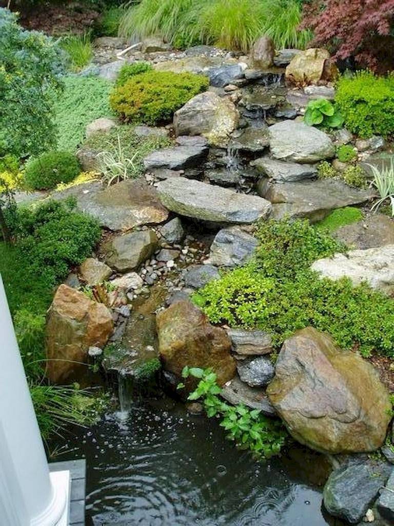 16 Garden Pond Waterfall Ideas You Must Look | SharonSable