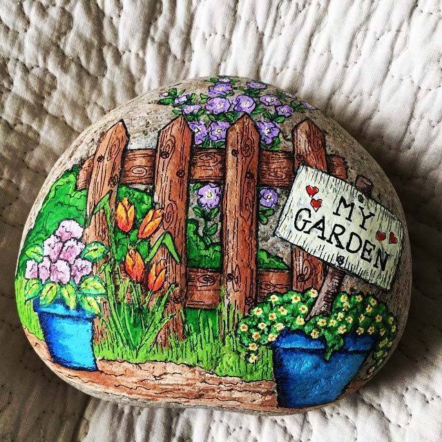 20 Painted Rock Garden Ideas You Gonna Love | SharonSable