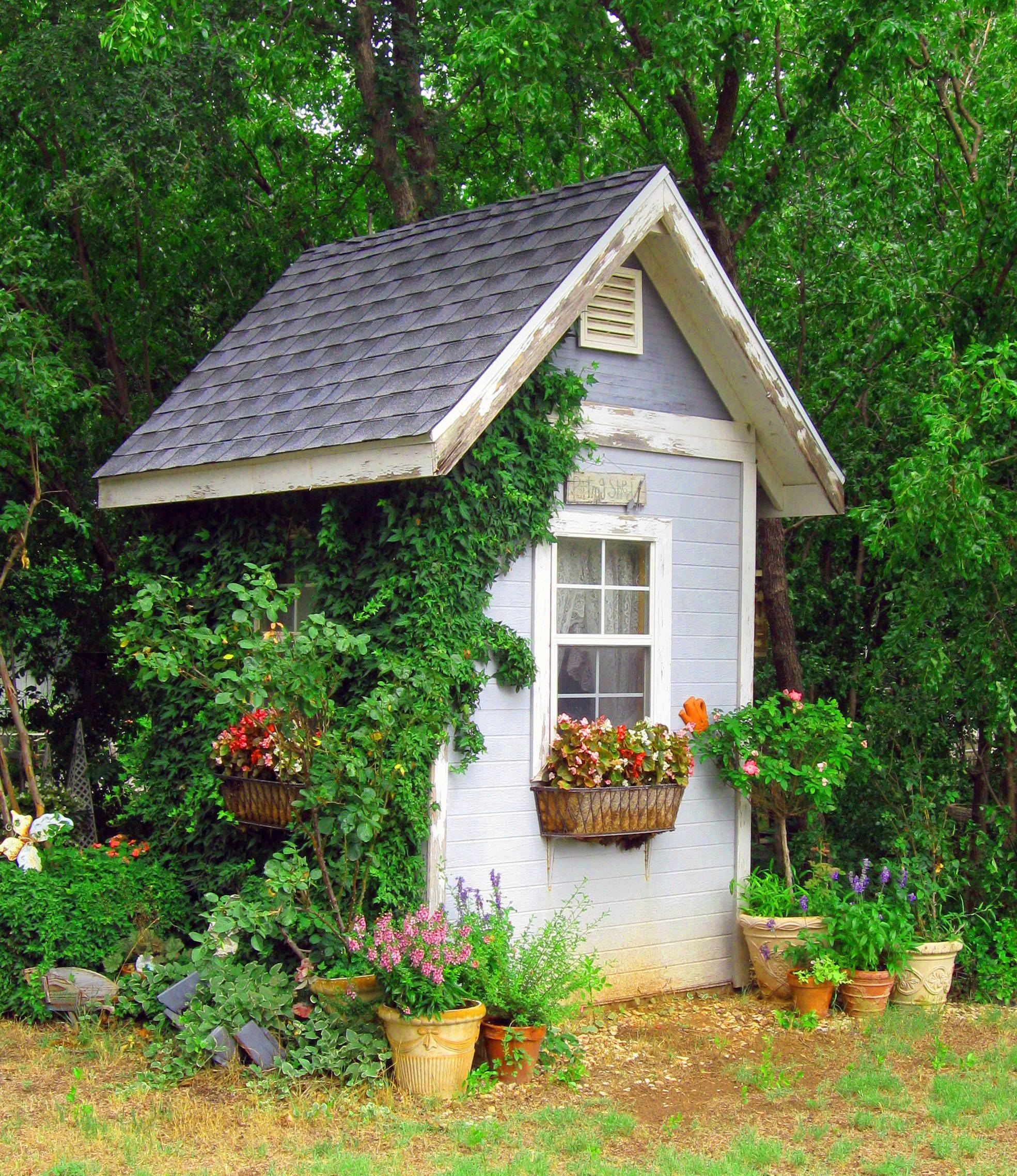 23 Garden Potting Shed Ideas Worth to Check | SharonSable