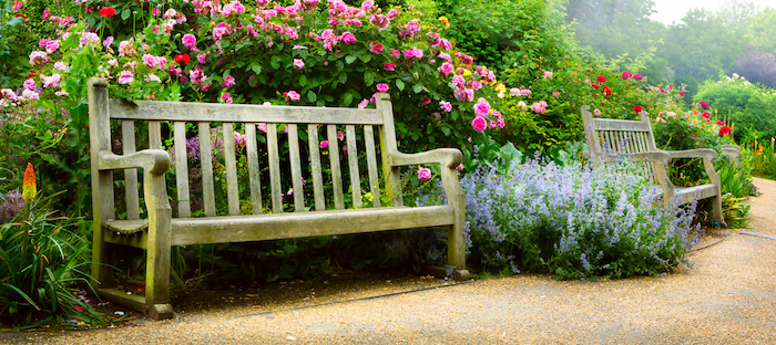 25 Beautiful Garden with Benches Ideas You Should Look | SharonSable