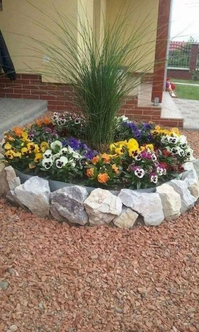 19 Front Yard Flower Rock Garden Ideas You Should Check | SharonSable