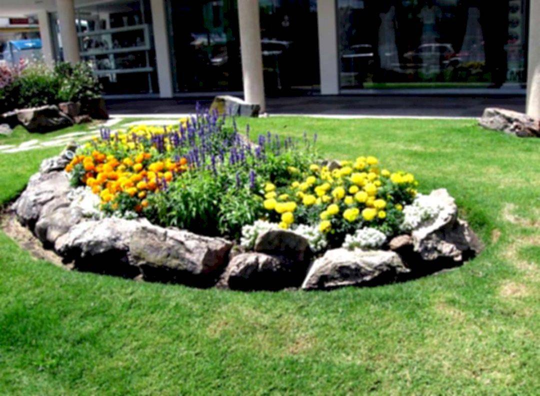 19 Front Yard Flower Rock Garden Ideas You Should Check | SharonSable