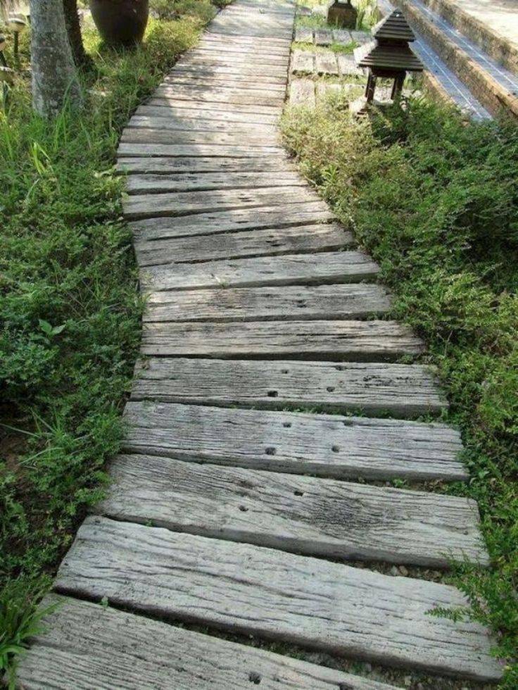 22 Wooden Garden Paths Ideas You Gonna Love | SharonSable