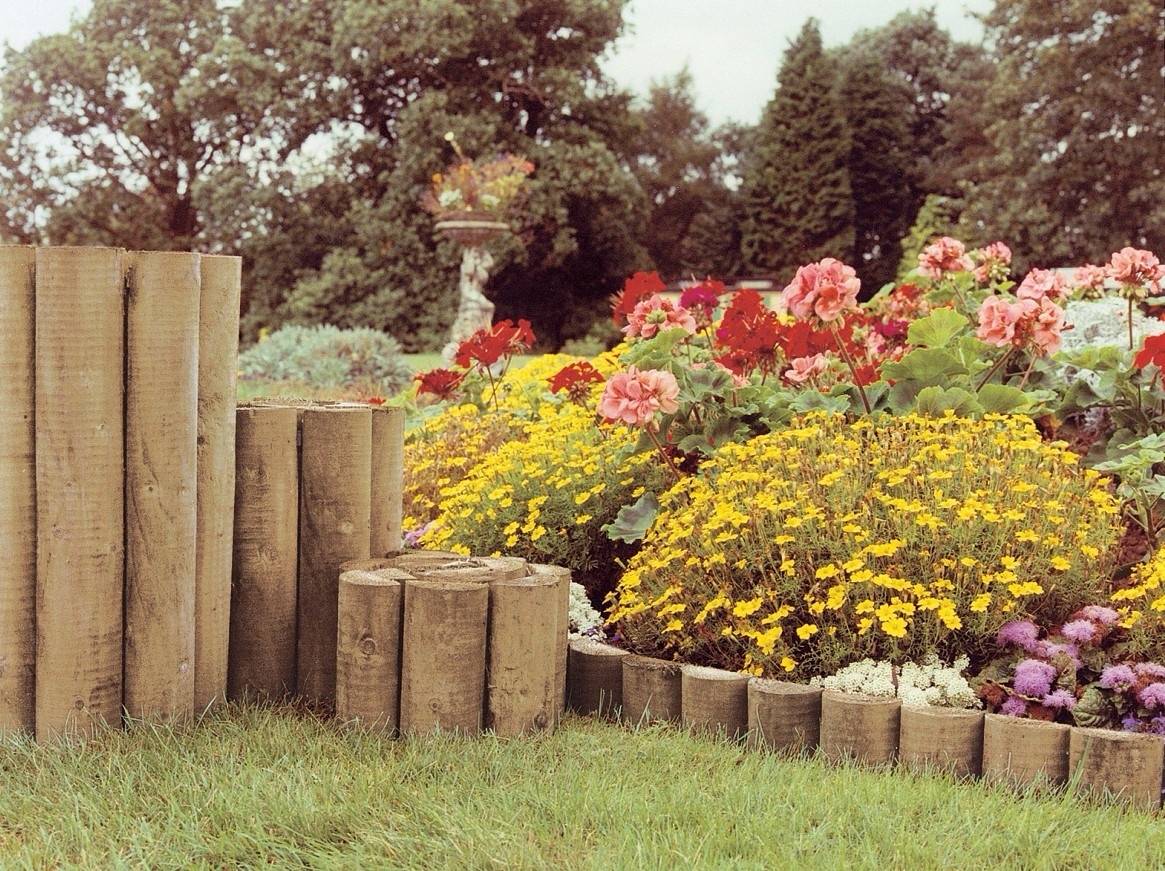 21 Log Garden Edging Borders Ideas You Must Look | SharonSable