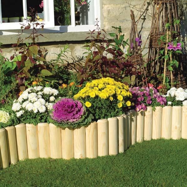 21 Log Garden Edging Borders Ideas You Must Look | SharonSable