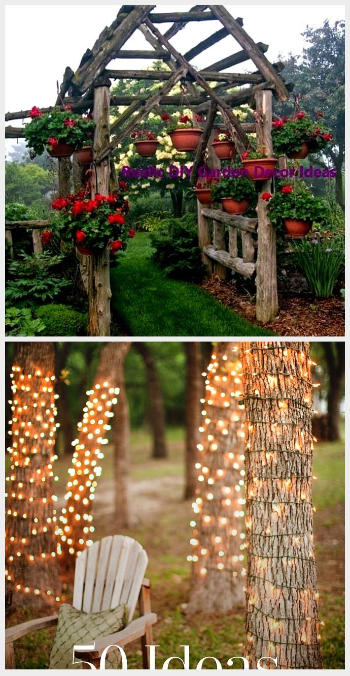 17 Rustic Garden Ideas Crafts Worth to Check | SharonSable