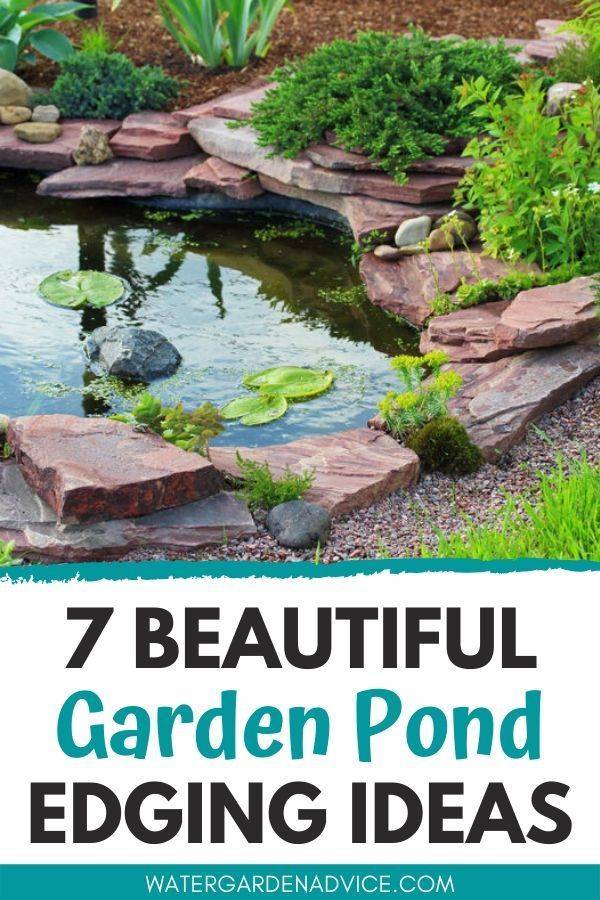 22 Garden Pond Edging Ideas You Must Look | SharonSable