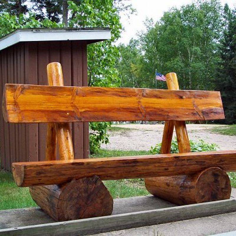 23 Rustic Log Garden Bench Ideas You Should Look | SharonSable