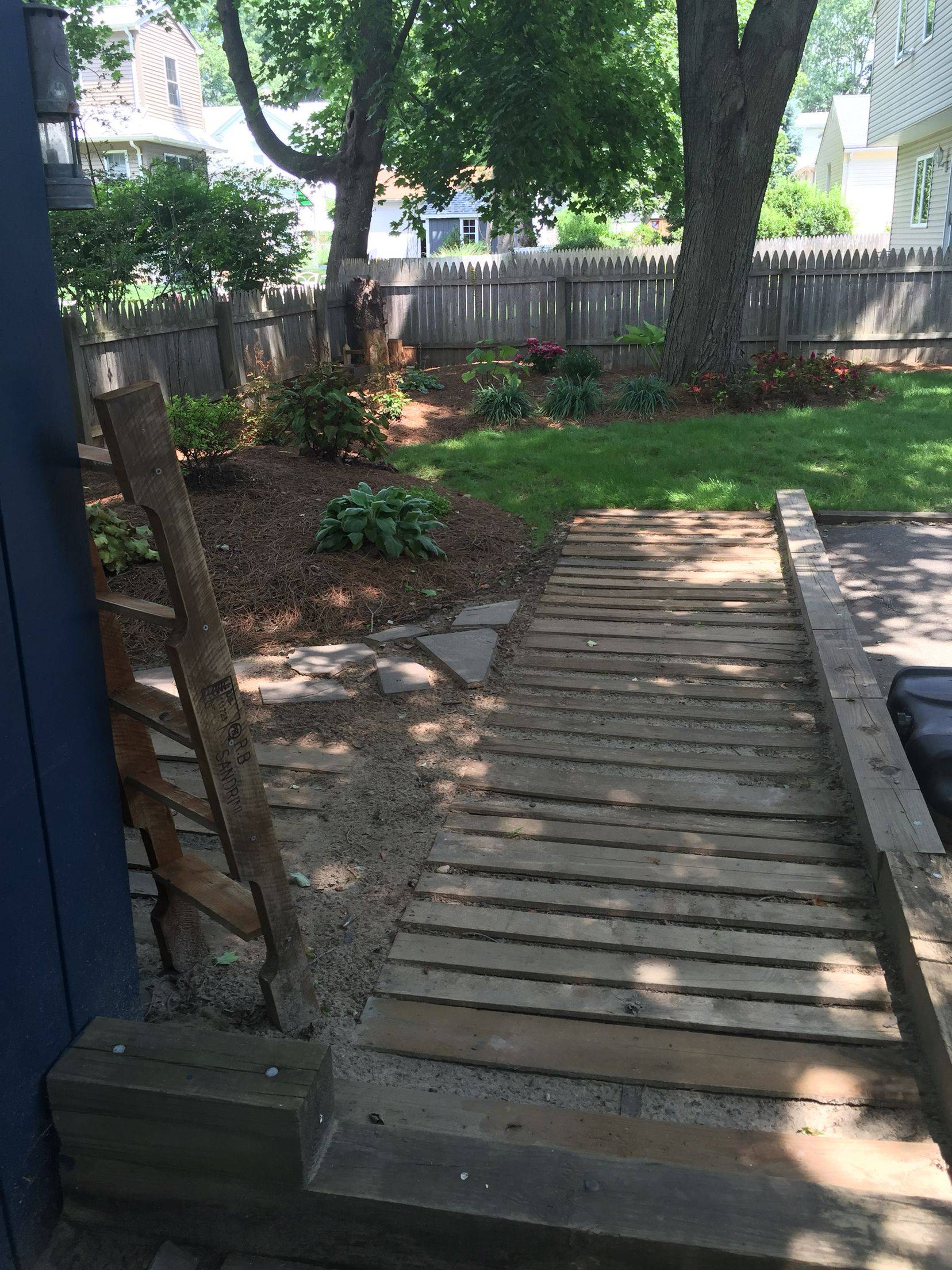 22 Pallet Walkways in Lawns and Garden Ideas Worth a Look | SharonSable