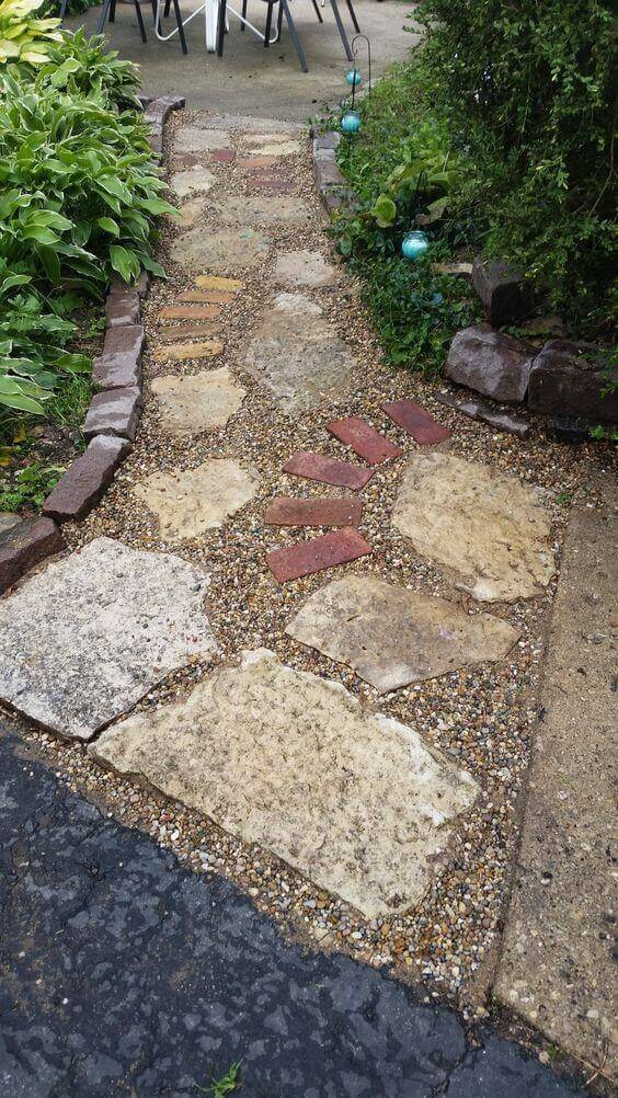 18 Garden Path Flagstone Walkway Ideas You Should Check | SharonSable
