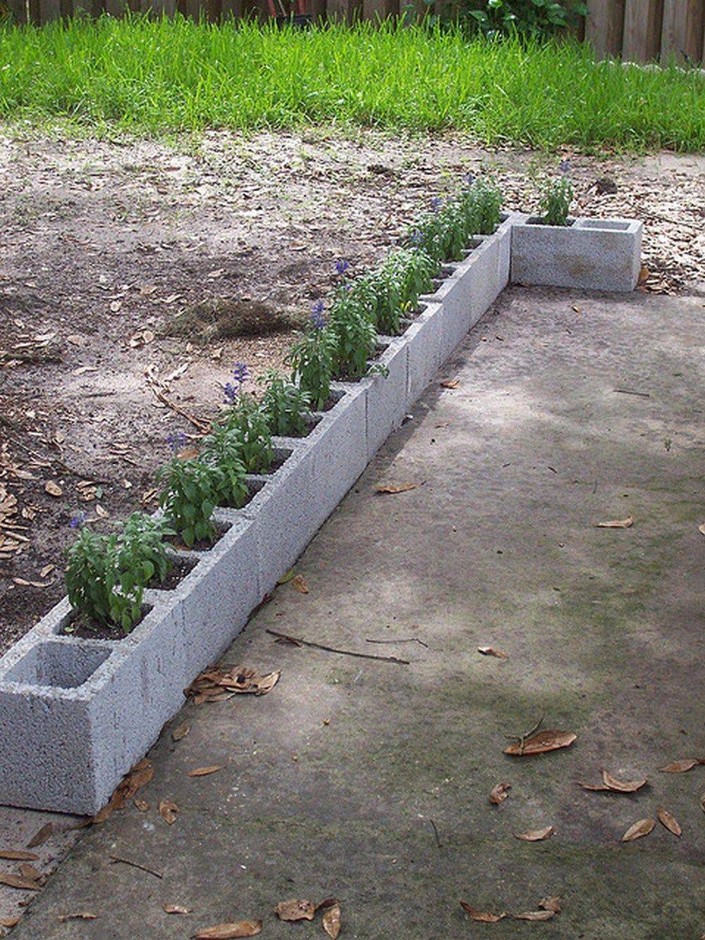 25 Cinder Block Garden Edging Ideas You Should Check | SharonSable