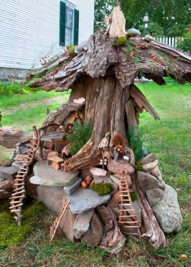 22 Fairy Garden Tree House Ideas You Should Look | SharonSable