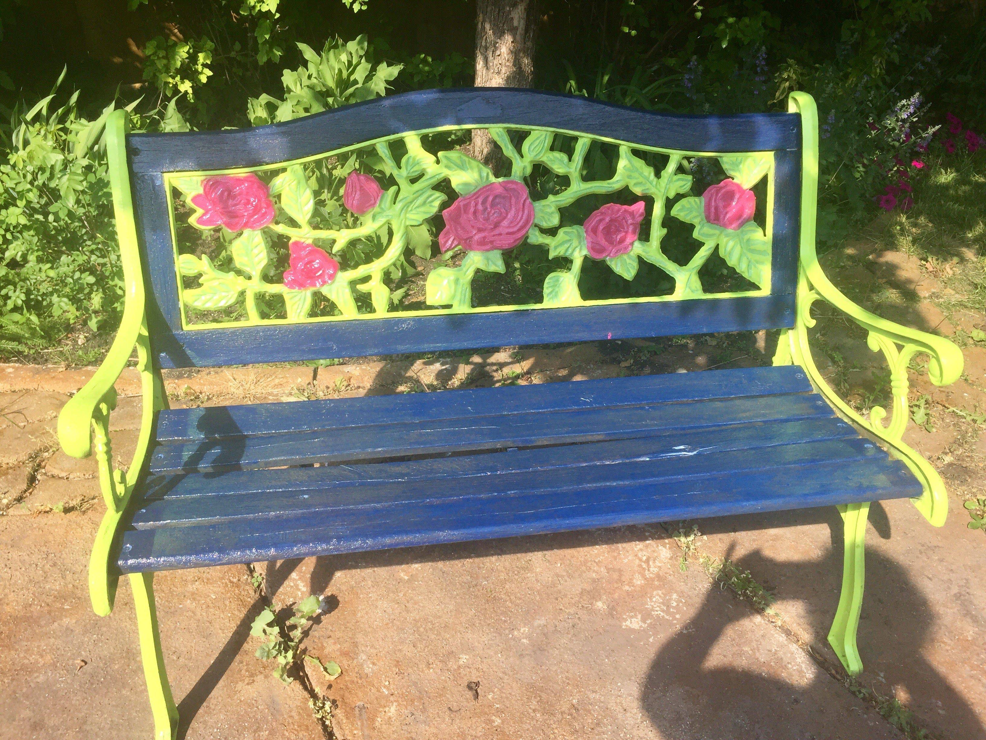 20 Painted Garden Benches Ideas You Must Look | SharonSable