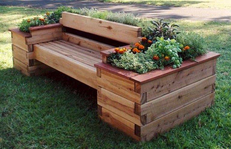 24 Pretty Garden Bench Ideas To Try This Year | SharonSable