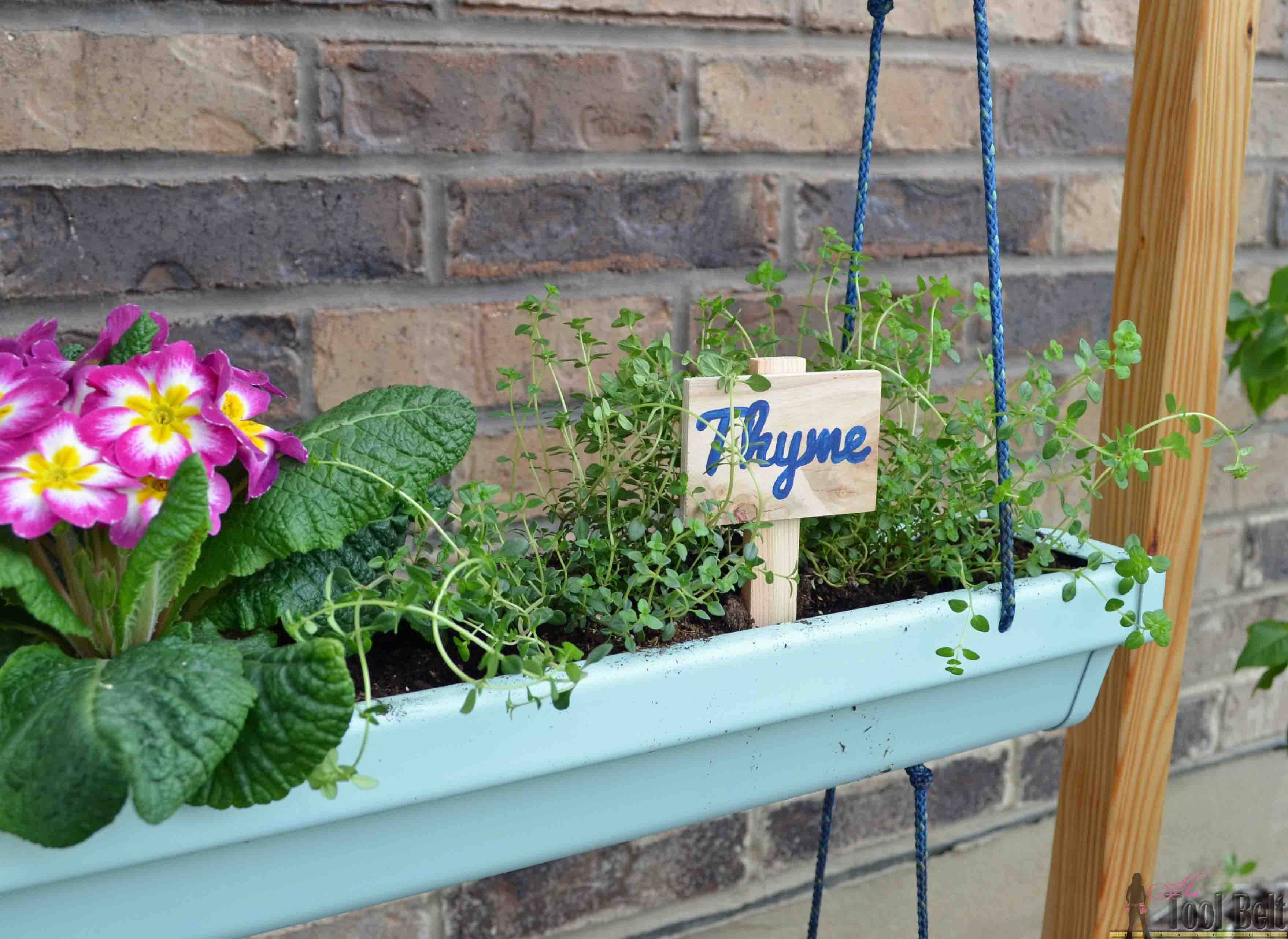 20 Hanging Gutter Garden Ideas You Must Look | SharonSable