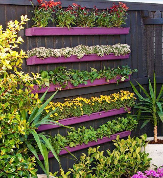 21 Rain Gutter Garden On Fence Ideas You Should Check | SharonSable