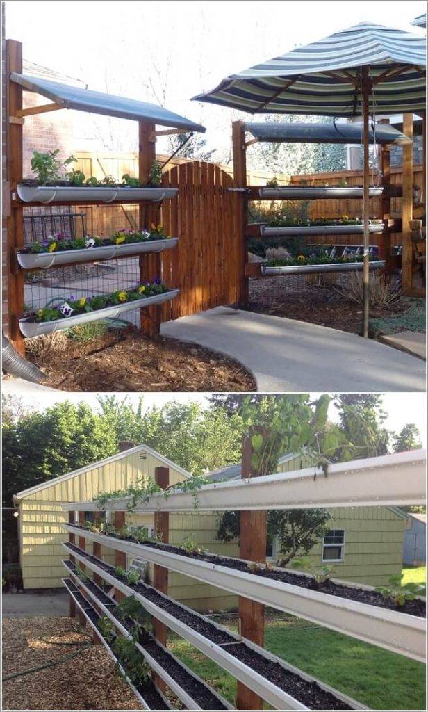 24 Fence Gutter Garden Ideas You Should Look | SharonSable