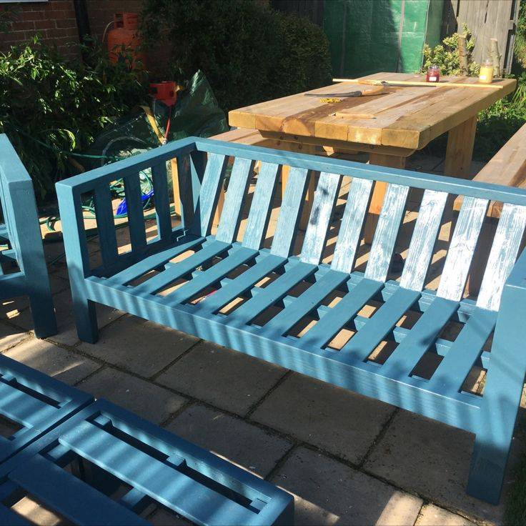 22 Blue Garden Bench Ideas To Consider | SharonSable