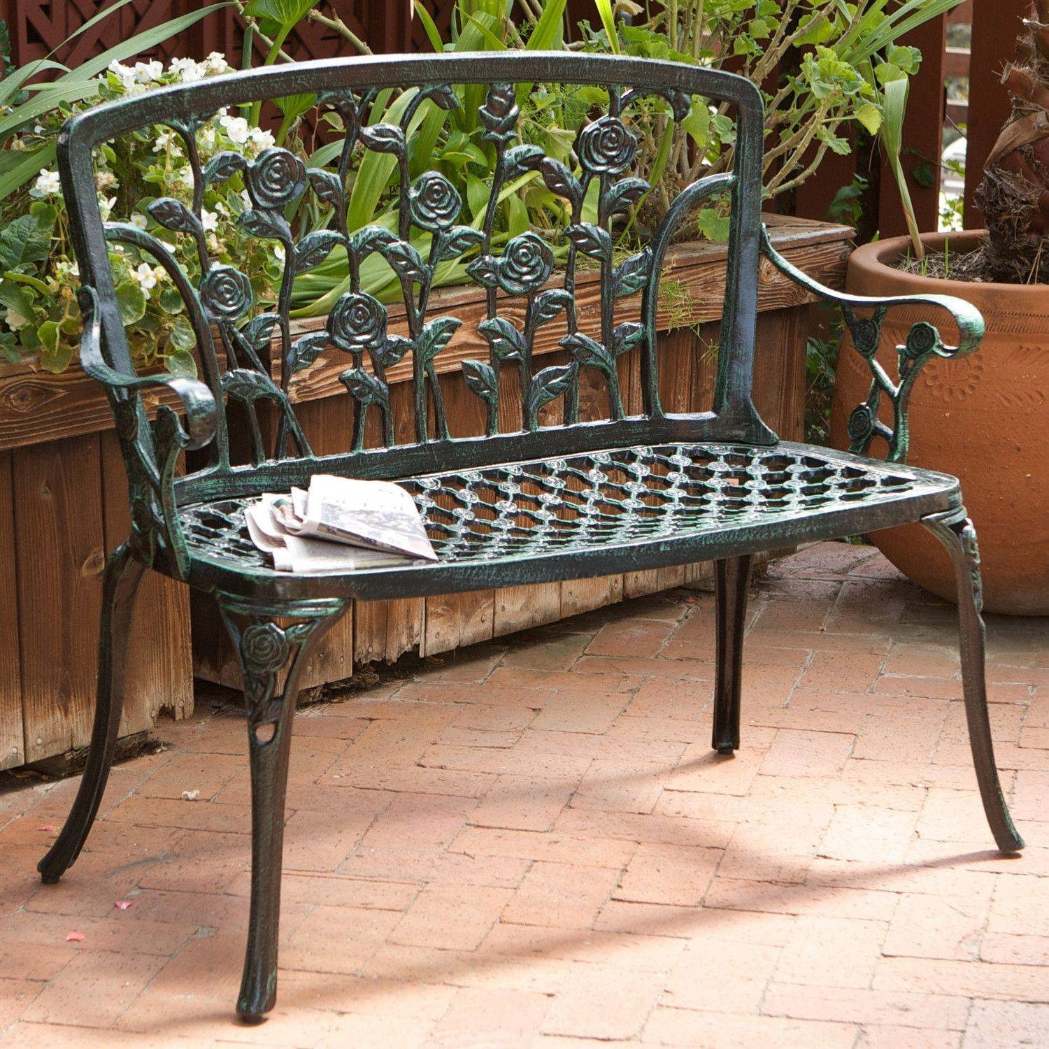 19 English Garden Metal Bench Ideas You Must Look | SharonSable