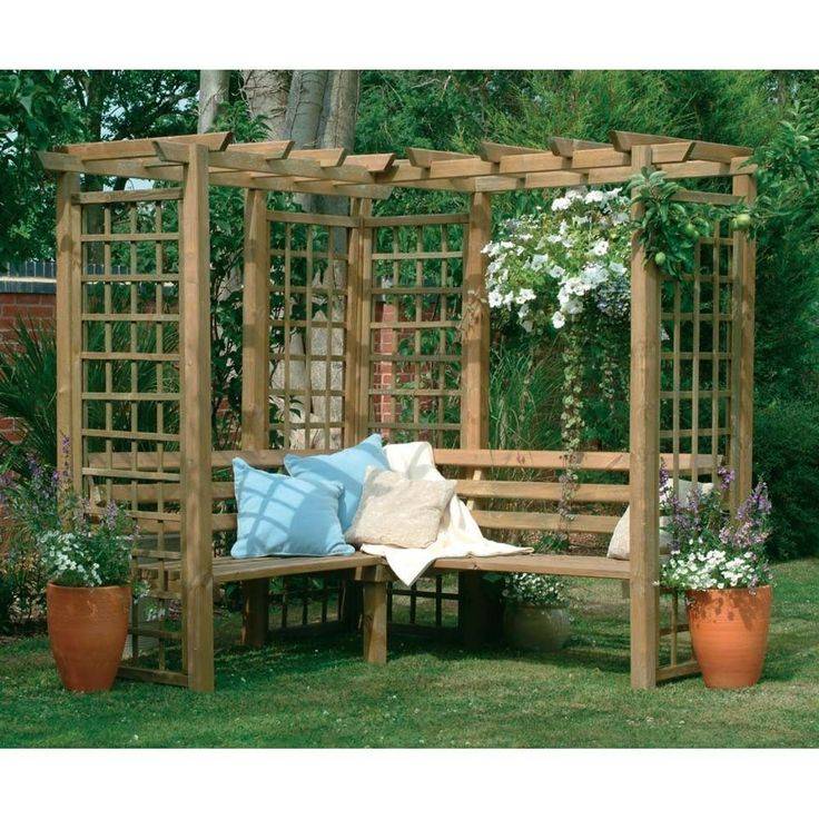 19 Small Garden Corner Bench with Arbor Ideas For This Year | SharonSable