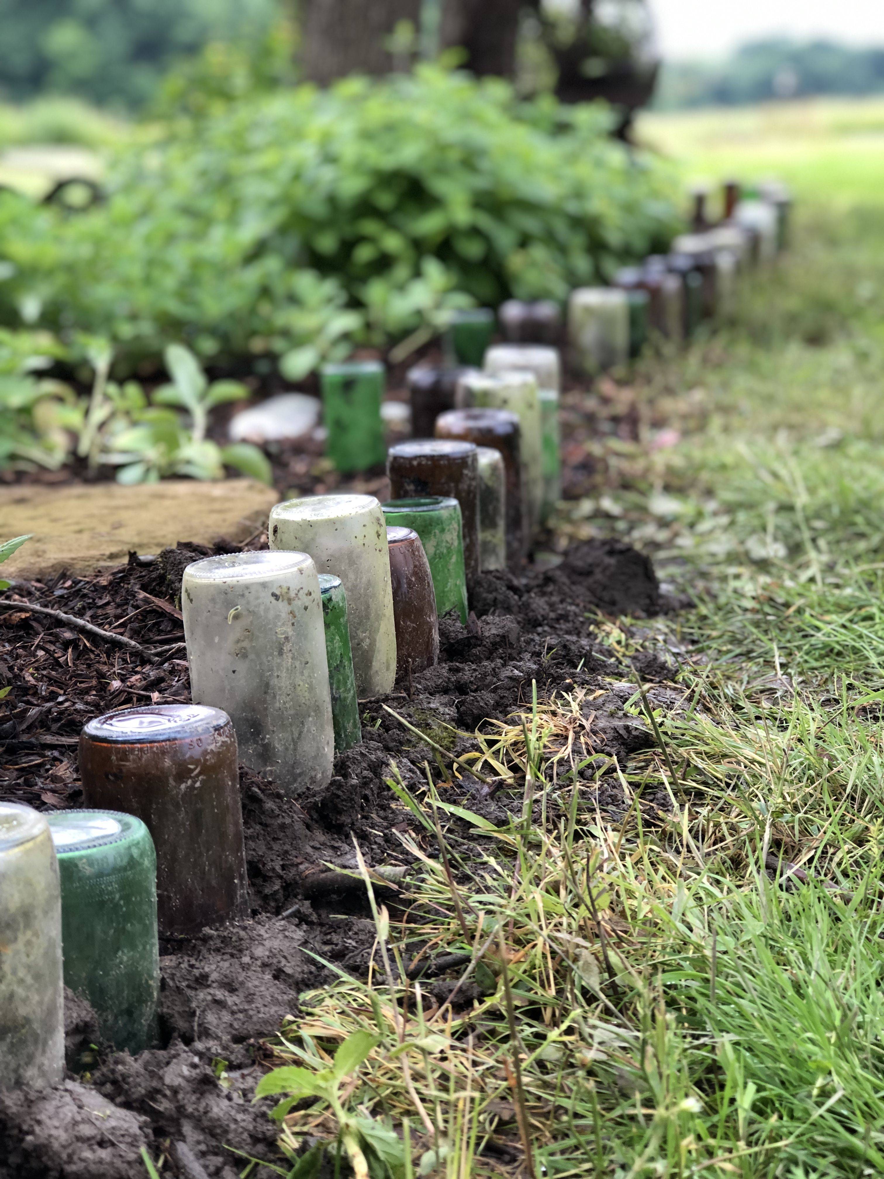 18 Beer Bottle Garden Edging Ideas Worth to Check | SharonSable
