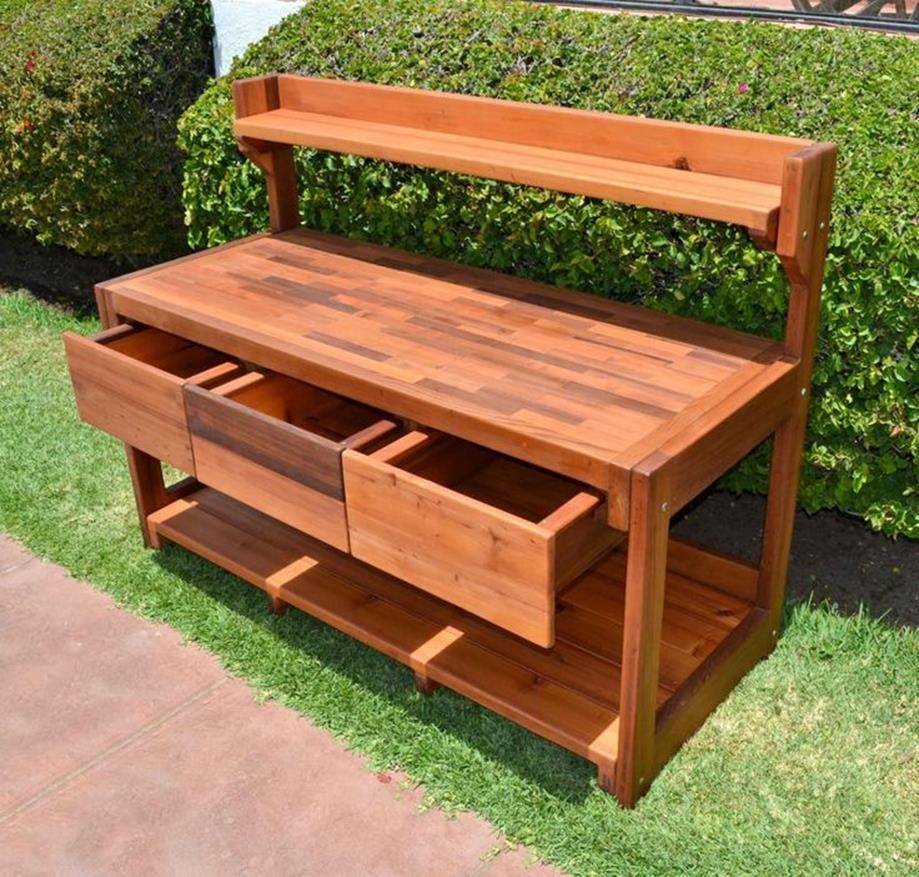 18 Garden Potting Bench Design Ideas You Should Look | SharonSable