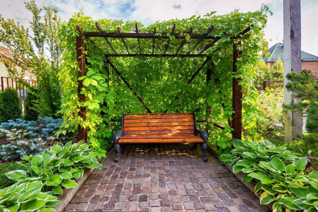 21 Garden Bench Landscape Ideas To Try This Year | SharonSable