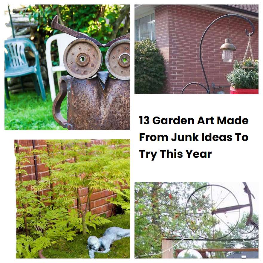 13 Garden Art Made From Junk Ideas To Try This Year | SharonSable