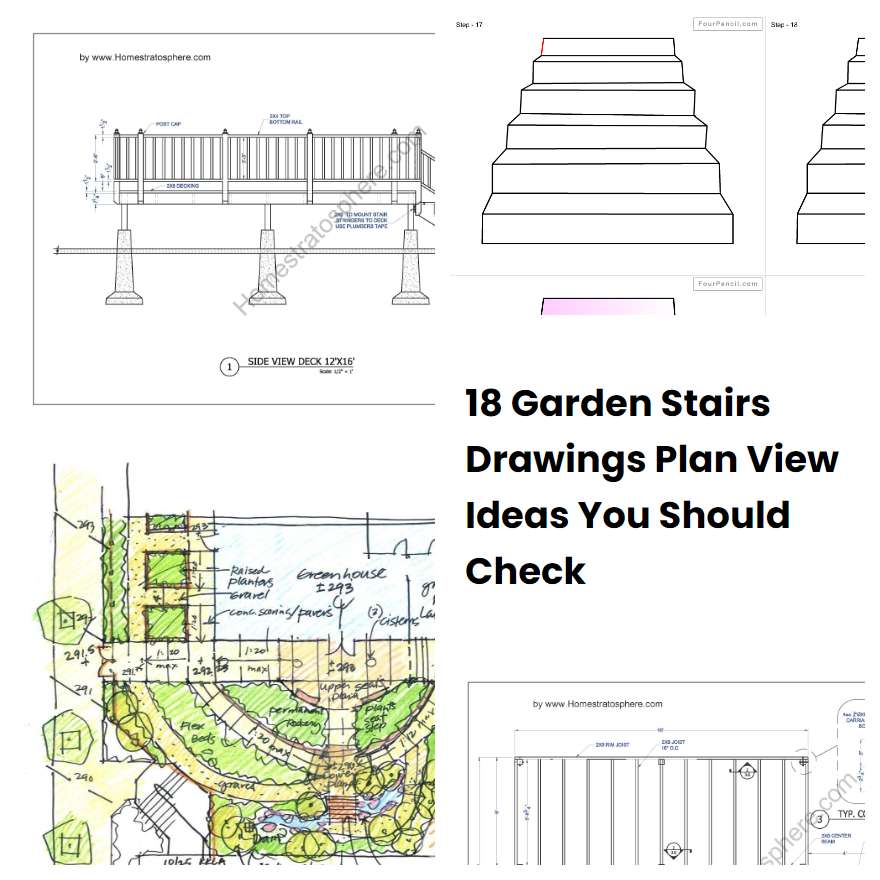 18 Garden Stairs Drawings Plan View Ideas You Should Check | SharonSable