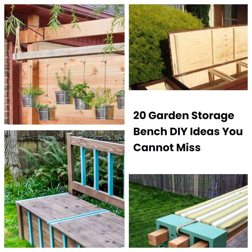 20 Garden Storage Bench DIY Ideas You Cannot Miss | SharonSable