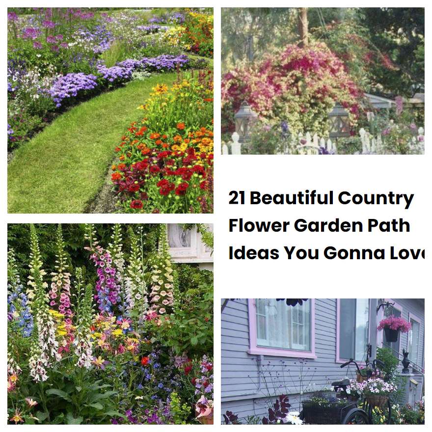 21 Beautiful Country Flower Garden Path Ideas You Gonna Love | SharonSable
