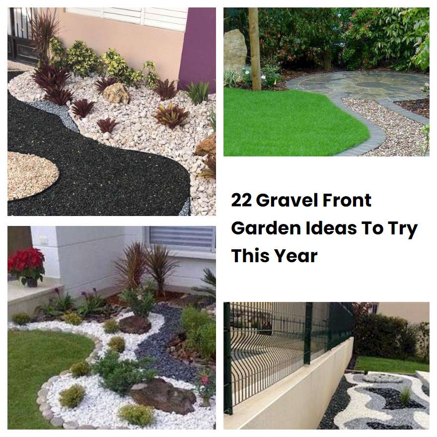 22 Gravel Front Garden Ideas To Try This Year | SharonSable