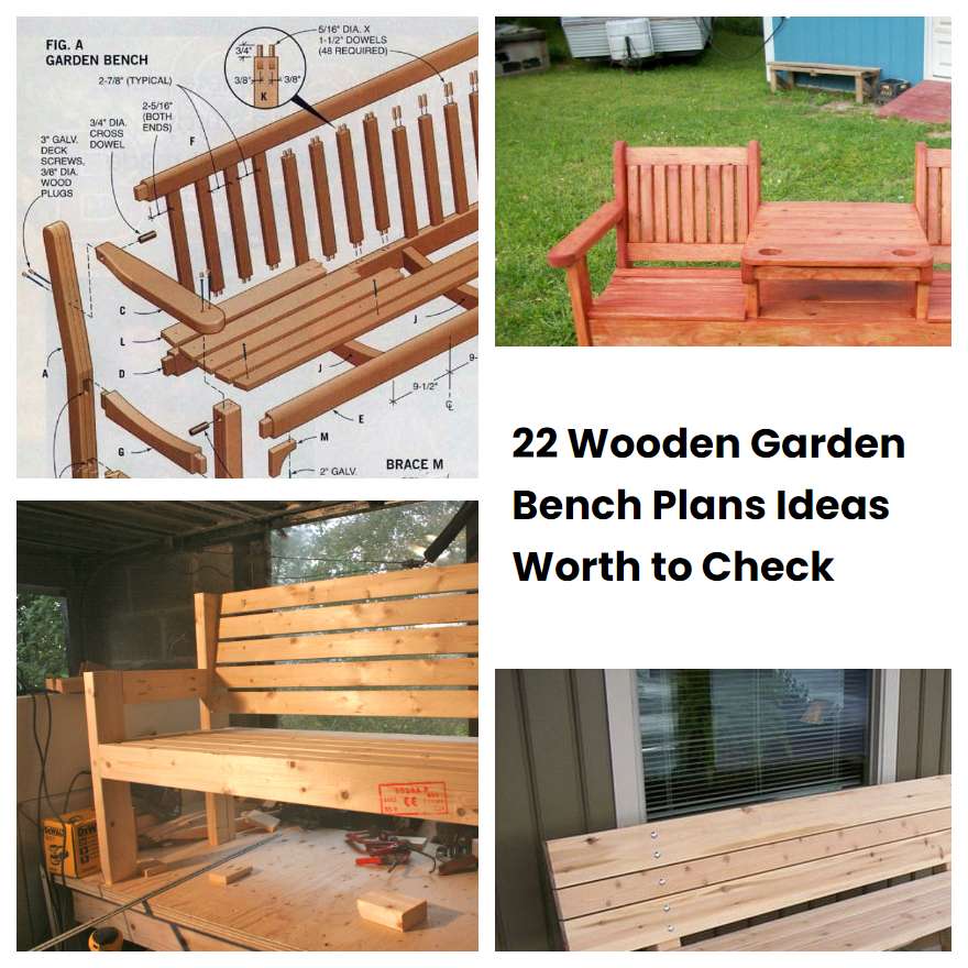 22 Wooden Garden Bench Plans Ideas Worth to Check | SharonSable