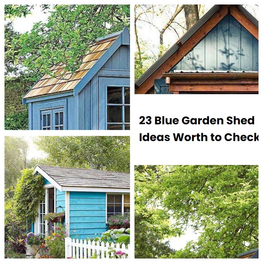 23 Blue Garden Shed Ideas Worth to Check | SharonSable
