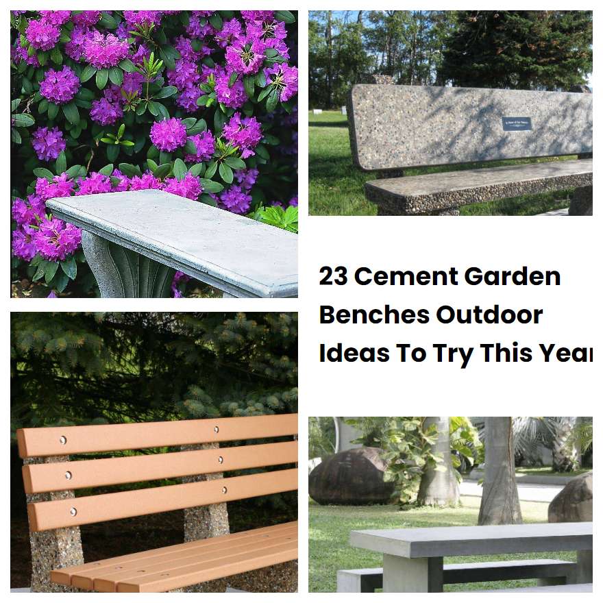 23 Cement Garden Benches Outdoor Ideas To Try This Year | SharonSable